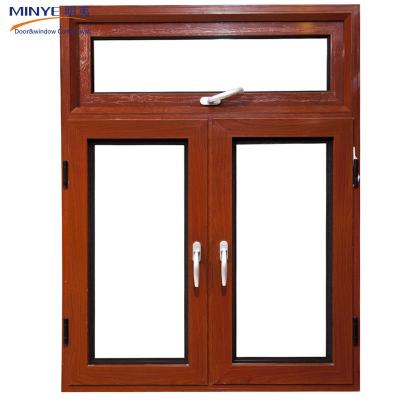 China Wooden Window Frames Designs Hurricane Impact Powder Coated Aluminum Alloy 5mm Double Glass for sale