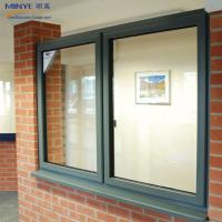 China Wooden Window Frames Designs Hurricane Impact Powder Coated Aluminum Alloy 5mm Double Glass for sale