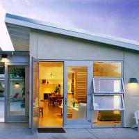 China Thermal Break Aluminum Casement Door Double Glazed 5+12A+5mm Custom Color for sale