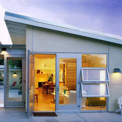 China Thermal Break Aluminum Casement Door Double Glazed 5+12A+5mm Custom Color for sale
