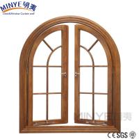 China Arch Top Windproof Casement Door Powder Coated Finish Rustic Style 6063-T5 Aluminum 5mm+12A+5mm Double Glazing for sale