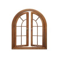 China Aluminum Alloy Arched Casement Window Swing Open with Grill Design 6063-T5 for sale