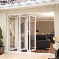 China Energy Saving Aluminum Folding Door with German Hardware 5mm Double Glass for sale