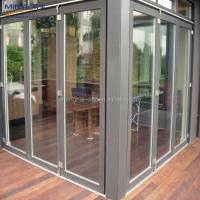 China Energy Saving Aluminum Folding Door with German Hardware 5mm Double Glass for sale