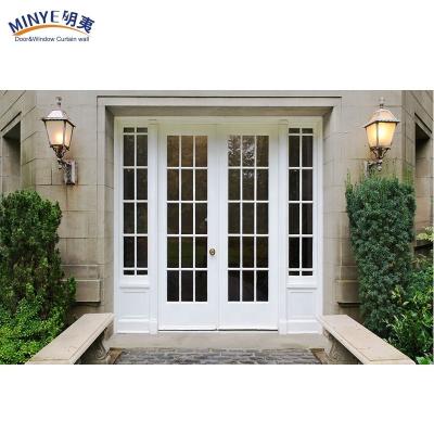 China Aluminum Glass Front Entry Doors Modern Design 6063-T5 Thermal Break Double Glazing for sale
