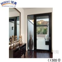 China Aluminum Glass Front Entry Doors Modern Design 6063-T5 Thermal Break Double Glazing for sale