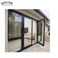 China Aluminum Glass Front Entry Doors Modern Design 6063-T5 Thermal Break Double Glazing for sale