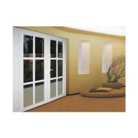 China 5mm 9A Tempered Glass Aluminum Entry Door with Iron Grill for Modern Balcony for sale
