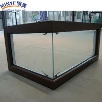 China Wood Color Aluminium Frame Glass Corner Window with Windproof Function and Glass Design for sale