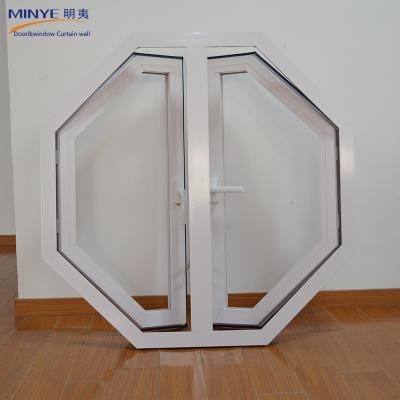 China Aluminum Alloy Octagon Casement French Window 5mm Double Glass for Modern Homes for sale