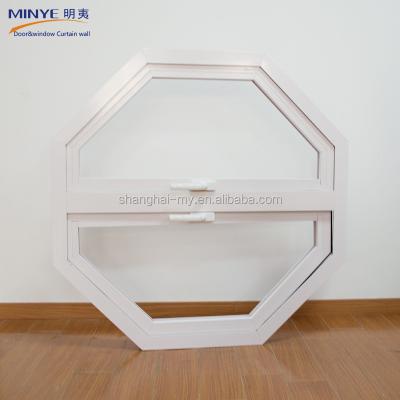 China Customizable Hexagon Aluminum Glass Casement Window 6063-T5 Dow Corning Silicone for sale