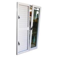 China Thermal Break Aluminum French Doors 6063-T5 5mm Double Glazed Energy Efficient Main Entrance for sale