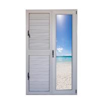 China Thermal Break Aluminum French Doors 6063-T5 5mm Double Glazed Energy Efficient Main Entrance for sale