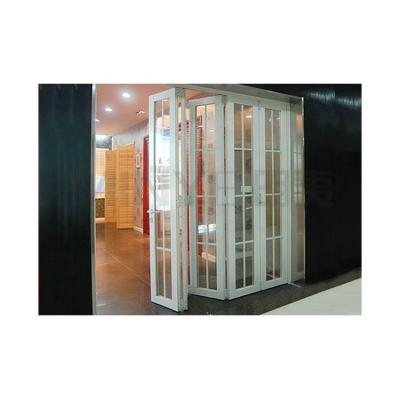 China Aluminum Accordion Folding Louver Door 40mm Interior with Hardware Custom Sizes for sale