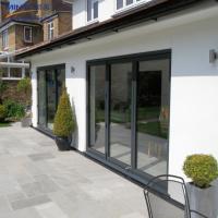 China PVC Folding Door Double Tempered Double Glazed Interior Partition Wall 5mm Glass for sale