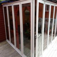 China Aluminum Bi Folding Door Partition Wall 2.5mm Profile Thickness 6063 T5 Thermal Break for sale