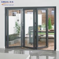 China Sound Insulation Aluminum Folding Door 4 Panel with Screen Mesh Modern Design 30 dB for sale