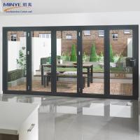 China Sound Insulation Aluminum Folding Door 4 Panel with Screen Mesh Modern Design 30 dB for sale
