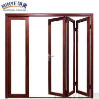 China Sound Insulation Aluminum Folding Door 4 Panel with Screen Mesh Modern Design 30 dB for sale