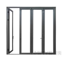China Sound Insulation Aluminum Folding Door 4 Panel with Screen Mesh Modern Design 30 dB for sale