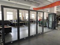 China Aluminum Balcony Glass Door Foldable with Fiberglass Screen Netting 1.2mm-2.0mm Frame for sale