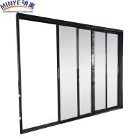 China Aluminium Glass Sliding Door 5mm+12A+5mm Double Glazed Security Patio Door for sale