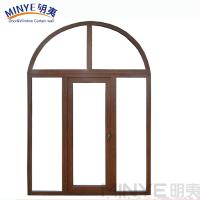 China Aluminum Arch Windows with Wood Frame and Horizontal Opening Pattern in Modern Design for sale