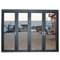 China Thermal Break Aluminum Folding Glass Door 6063-T5 Double Glazing 5mm+12A+5mm for sale