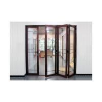 China Thermal Break Aluminum Folding Glass Door 6063-T5 Double Glazing 5mm+12A+5mm for sale