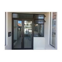 China Solid Aluminum Alloy Tempered Glass Door Modern Casement Opening 5mm+12A+5mm for sale