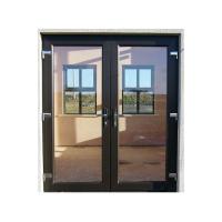 China Solid Aluminum Alloy Tempered Glass Door Modern Casement Opening 5mm+12A+5mm for sale