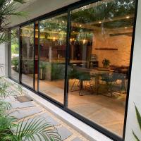 China Aluminum Alloy Sliding Door Sealing Balcony Typhoon Proof 6063-T5 4500pa for sale