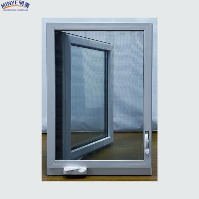 China Black White Modern Casement Window 1.4mm Profile Aluminum Frame Double Glazing for sale