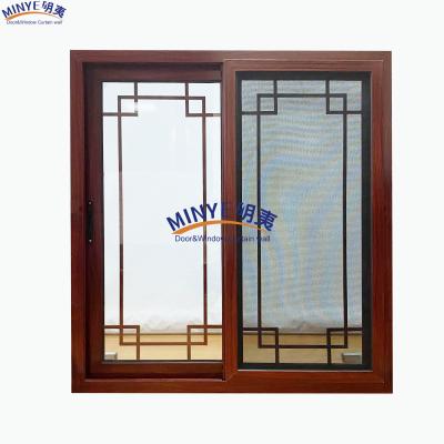 China Modern Design Aluminum Sliding Window with Anodized Profile Finish and Folding Screen for sale