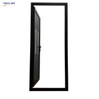 China Side Opening Casement Door Single Door 5mm 9A 5mm Glass Aluminum Plate for sale