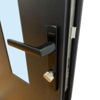 China Side Opening Casement Door Single Door 5mm 9A 5mm Glass Aluminum Plate for sale