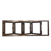 China Accordion Aluminum Vertical Folding Windows Powder Coated Double Tempered Glass CE for sale