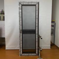 China Minimalist Aluminum Casement Door with Double Tempered Glass and Chinese Top Hardware for sale