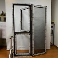 China Minimalist Aluminum Casement Door with Double Tempered Glass and Chinese Top Hardware for sale