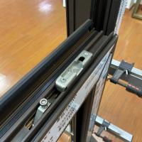 China Minimalist Aluminum Casement Door with Double Tempered Glass and Chinese Top Hardware for sale
