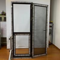 China Minimalist Aluminum Casement Door with Double Tempered Glass and Chinese Top Hardware for sale