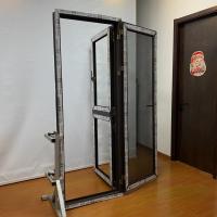 China Minimalist Aluminum Casement Door with Double Tempered Glass and Chinese Top Hardware for sale