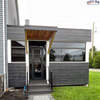 China Thermal Break Aluminum Casement Door Half Glass Half Aluminum Australia Standard 6063-T5 for sale
