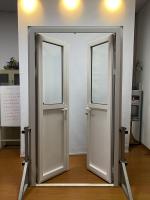 China Customized Aluminium Toilet Casement Door Thermal Insulation 5mm+12A+5mm Double Glazing for sale