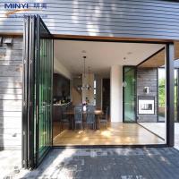 China Double Glazing Soundproof Bi-Folding Door Aluminum Alloy 30dB RW 4500Pa for sale