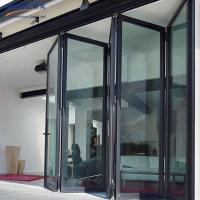 China Double Glazing Soundproof Bi-Folding Door Aluminum Alloy 30dB RW 4500Pa for sale