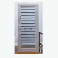 China Exterior Storm Protection Aluminum Shutter for Glass Door 6063-T5 Thermal Break 5mm Double Tempered Glass for sale