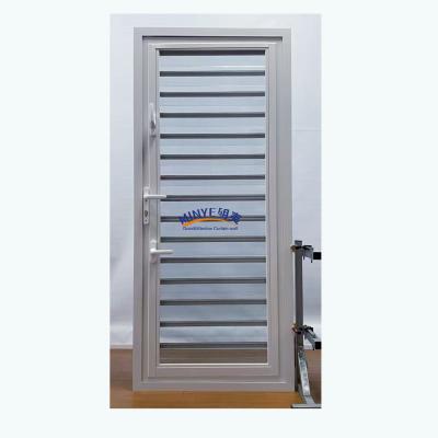 China Exterior Storm Protection Aluminum Shutter for Glass Door 6063-T5 Thermal Break 5mm Double Tempered Glass for sale