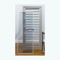 China Exterior Storm Protection Aluminum Shutter for Glass Door 6063-T5 Thermal Break 5mm Double Tempered Glass for sale