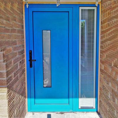 China OEM Customized Aluminum Alloy Glass Casement Door Entrance Door 6063-T5 Thermal Break for sale